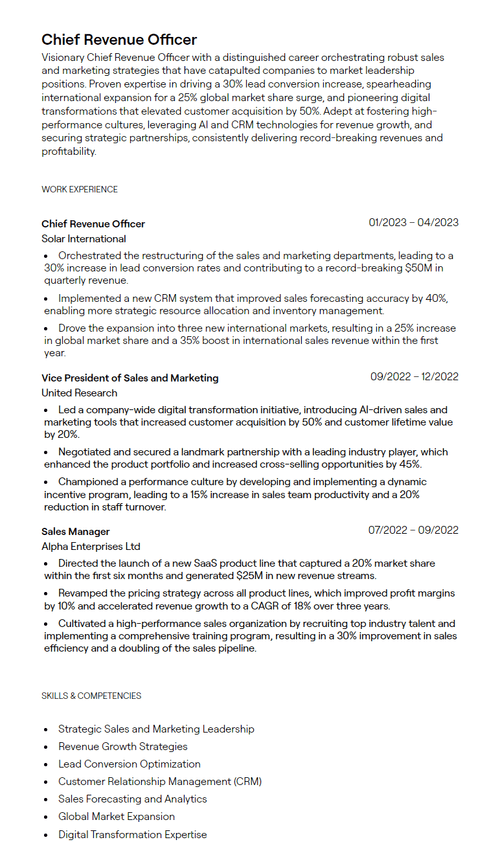 2+ Chief Revenue Officer Cover Letter Examples (with In-Depth Guidance)