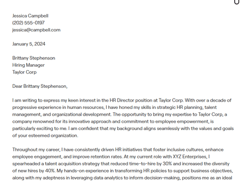 2+ HR Director Cover Letter Examples (with In-Depth Guidance)