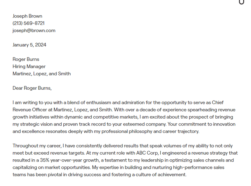 1+ Chief Operating Officer Cover Letter Examples (with In-Depth Guidance)