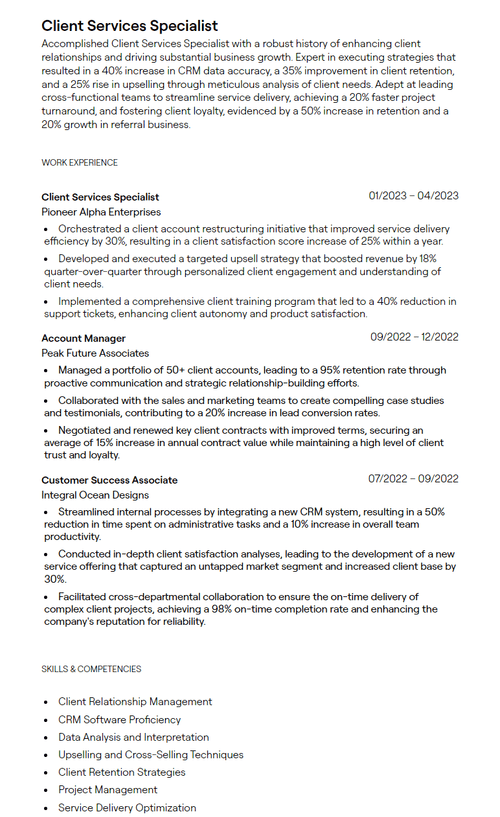 1+ Client Services Specialist Cover Letter Examples (with In-Depth ...
