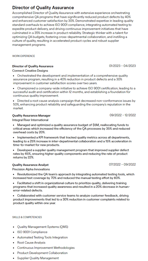 1+ Director of Quality Assurance Cover Letter Examples (with In-Depth Guidance)
