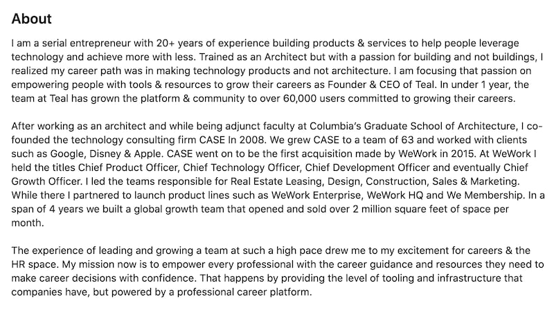 How to Write a LinkedIn Summary (With Examples) | Teal