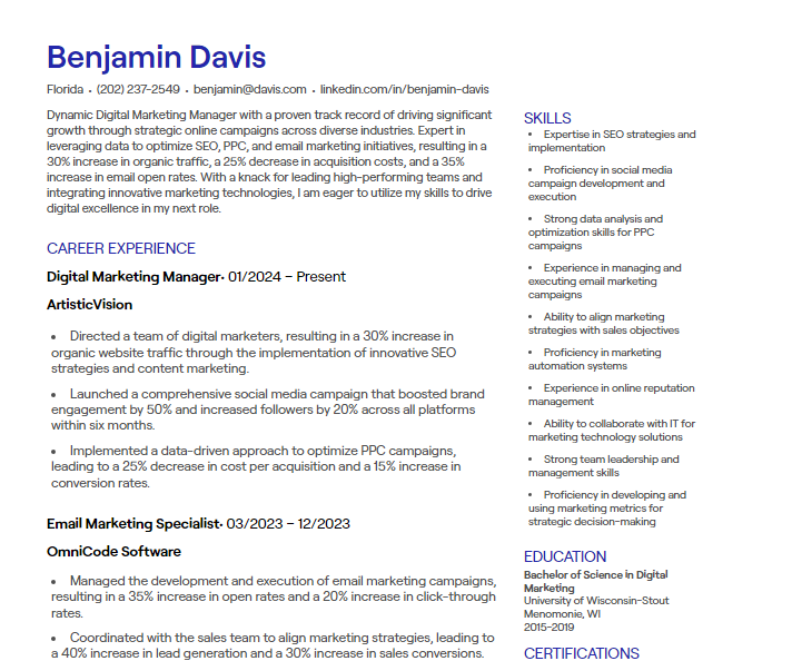 9 Content Manager CV Examples [+ Free Templates]