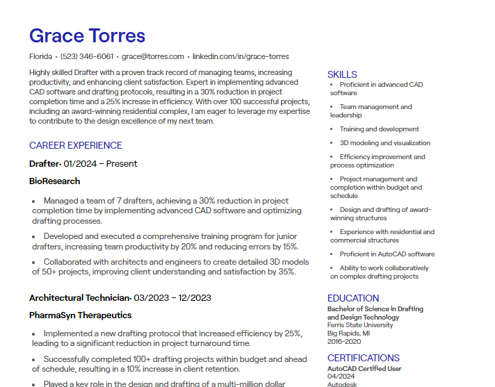 5 Drafter CV Examples [+ Free Templates]