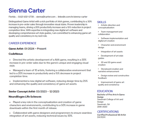 8 Artist CV Examples [+ Free Templates]