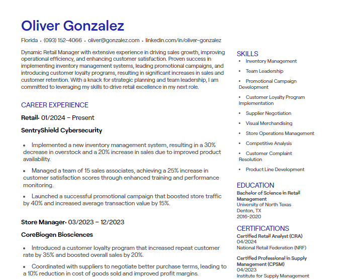 4 Retail CV Examples [+ Free Templates]