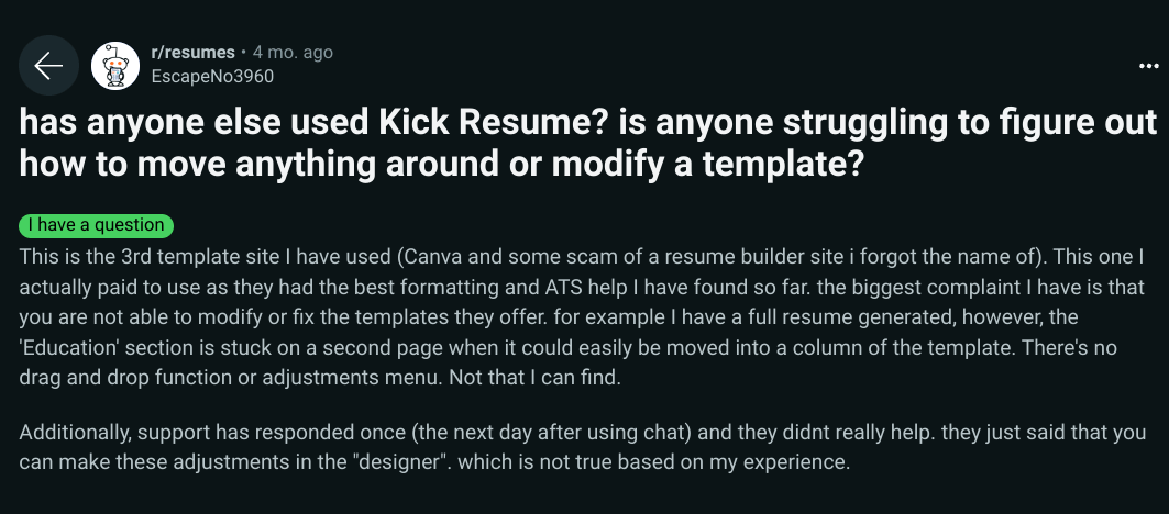 Kickresume Review: Ratings and Customer Feedback