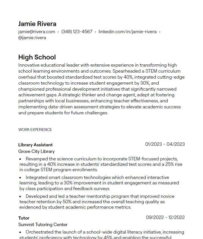 The 6 Best Resume Synonyms For Led Examples Data 