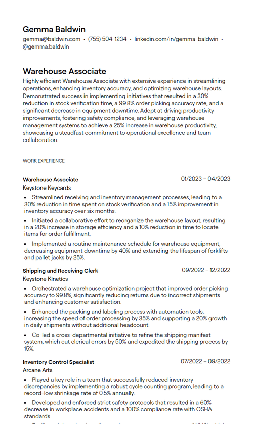 2024 Warehouse Associate Cover Letter Example (+Free Tools & Guidance)