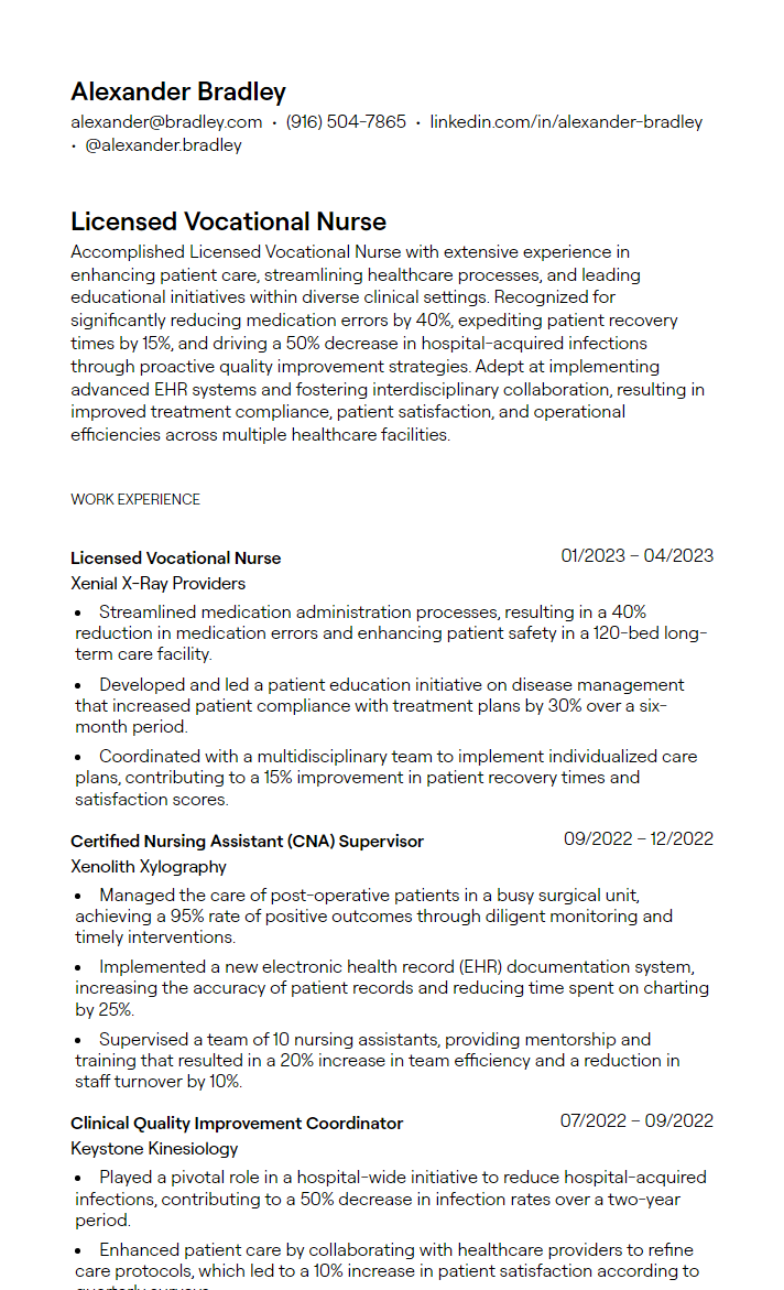 2024 Licensed Vocational Nurse Cover Letter Example (+Free Tools ...