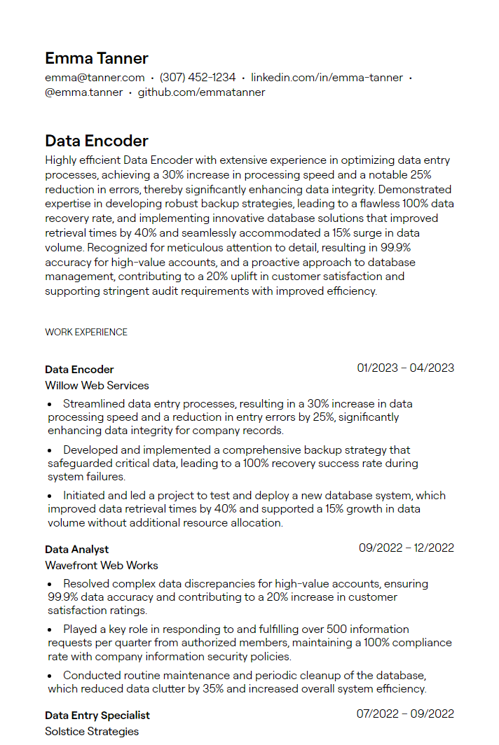 2024 Data Encoder Cover Letter Example (+Free Tools & Guidance)