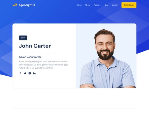 Agensight X - Webflow Ecommerce website template