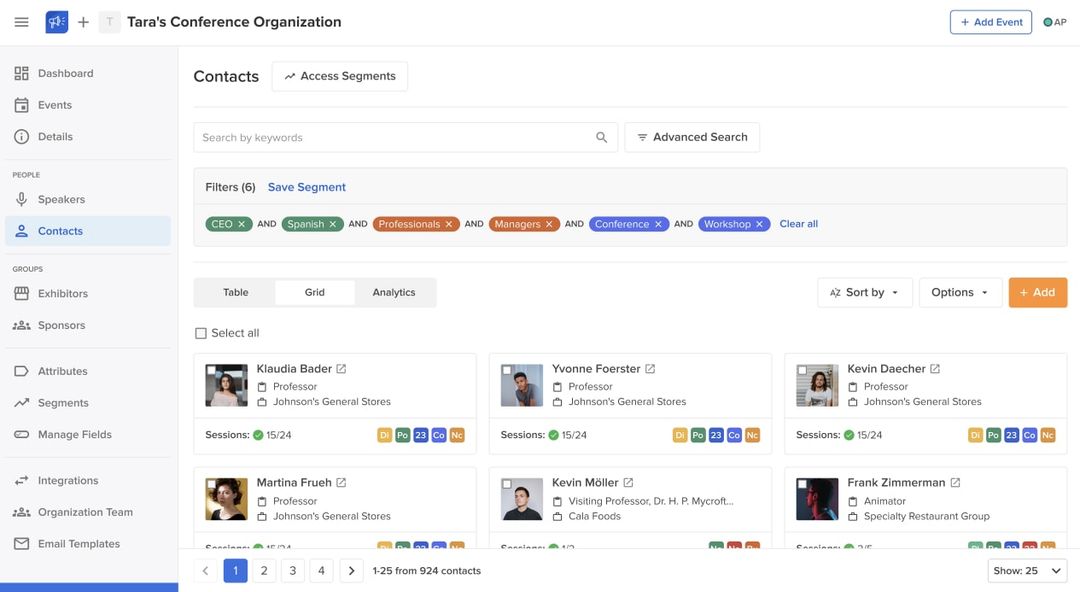 Sessionboard: Next-Gen Speaker and Content Management