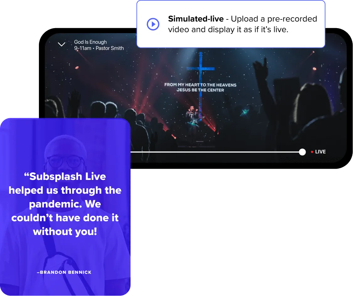 Simplified Church Live Streaming | Subsplash Live