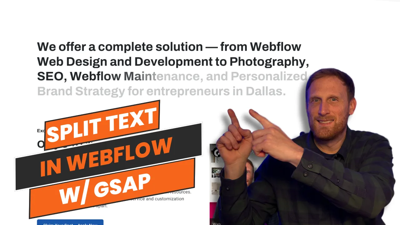 Split Type in Webflow with GSAP