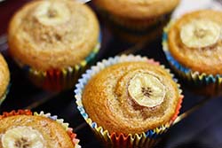 Banana Nut Muffins Recipe from Bouchard Family Farms, makers of Ployes Mix.
