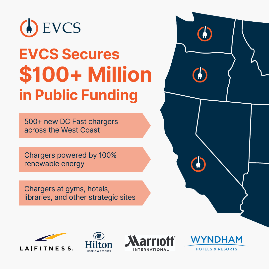 EVCS Secures $100 Million in Public Funding to Add DC Fast Chargers on ...