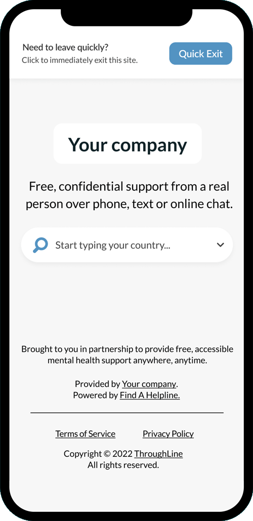 Helplines for global online communities | ThroughLine