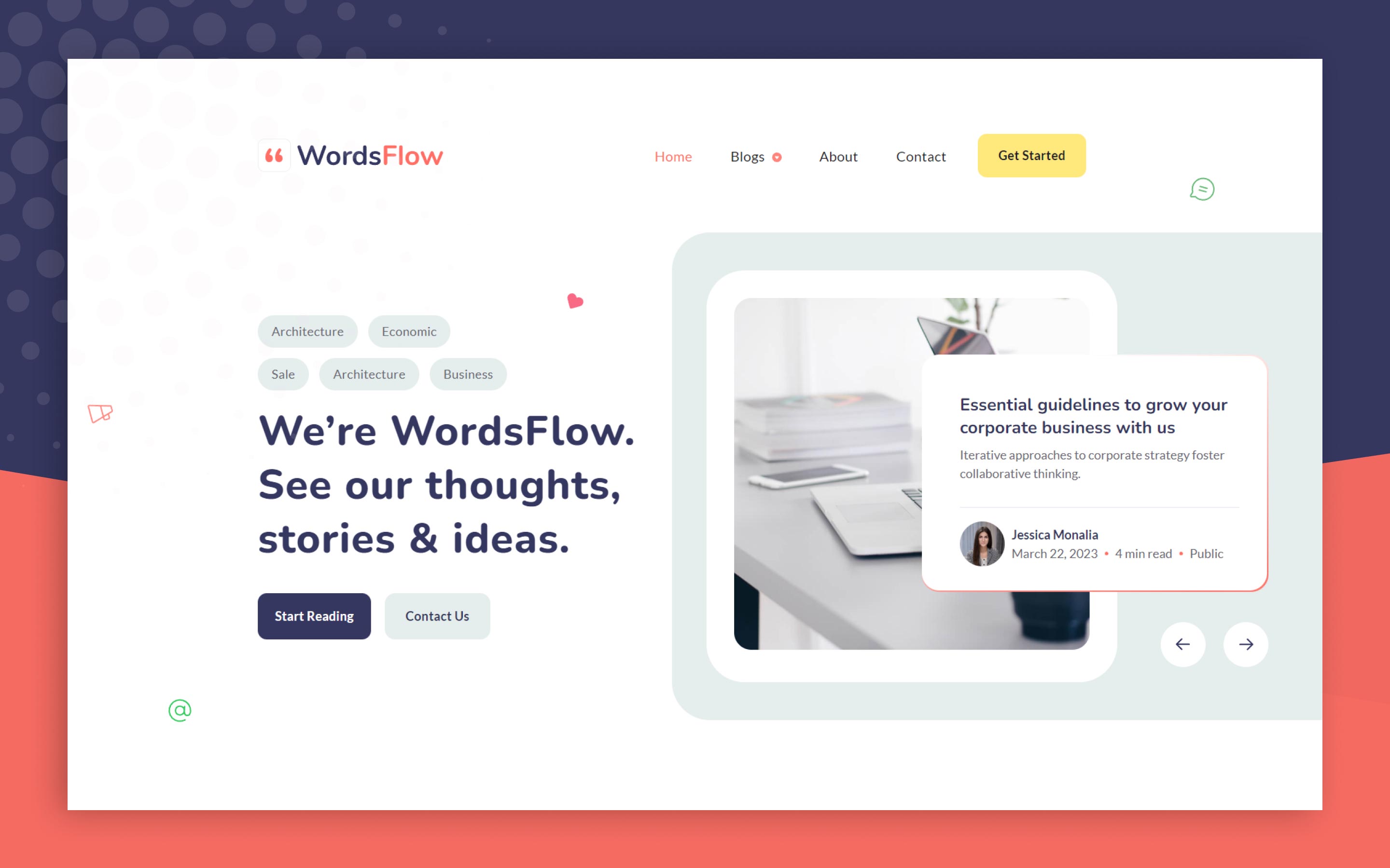 Best News Webflow Template in 2024 - WordsFlow | VictorFlow Templates