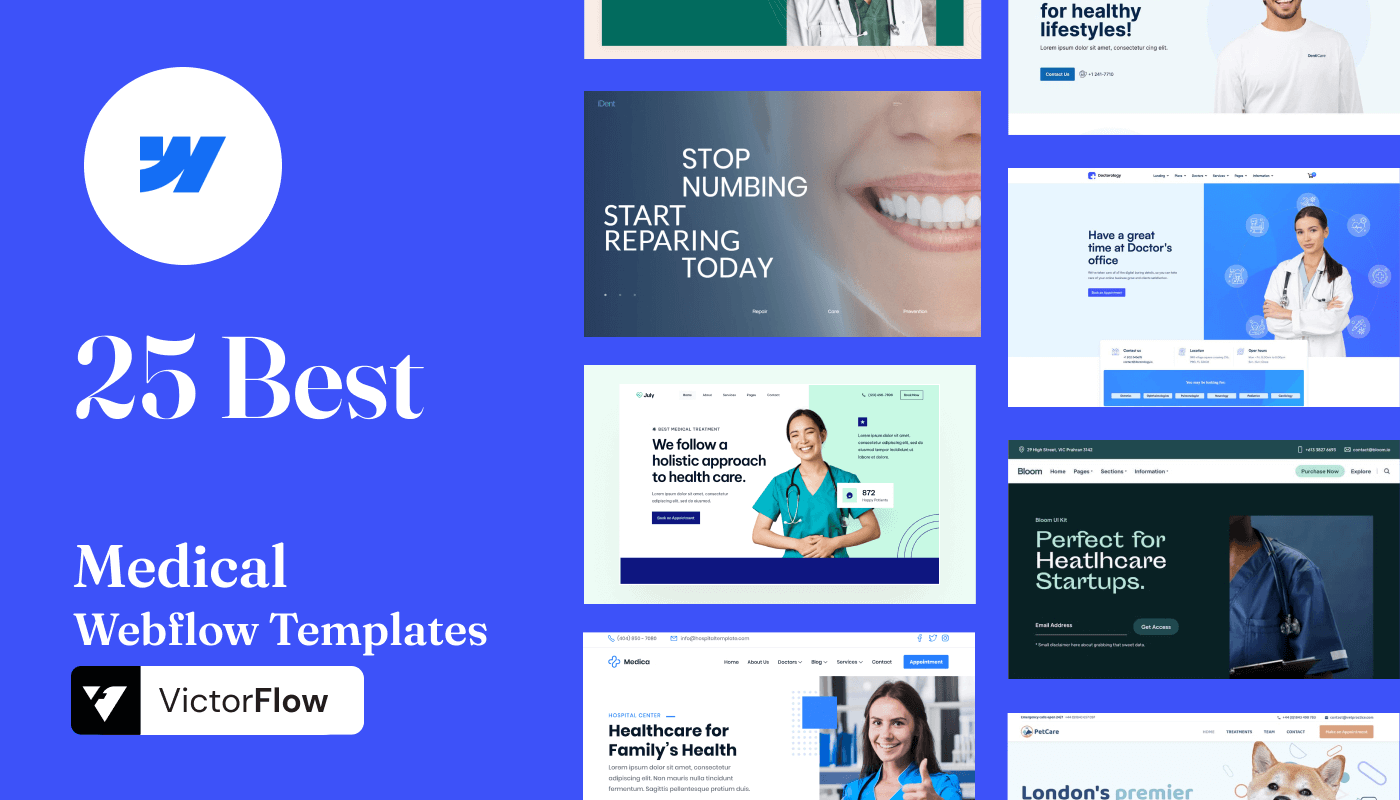 25 Best Medical Webflow Templates In 2024
