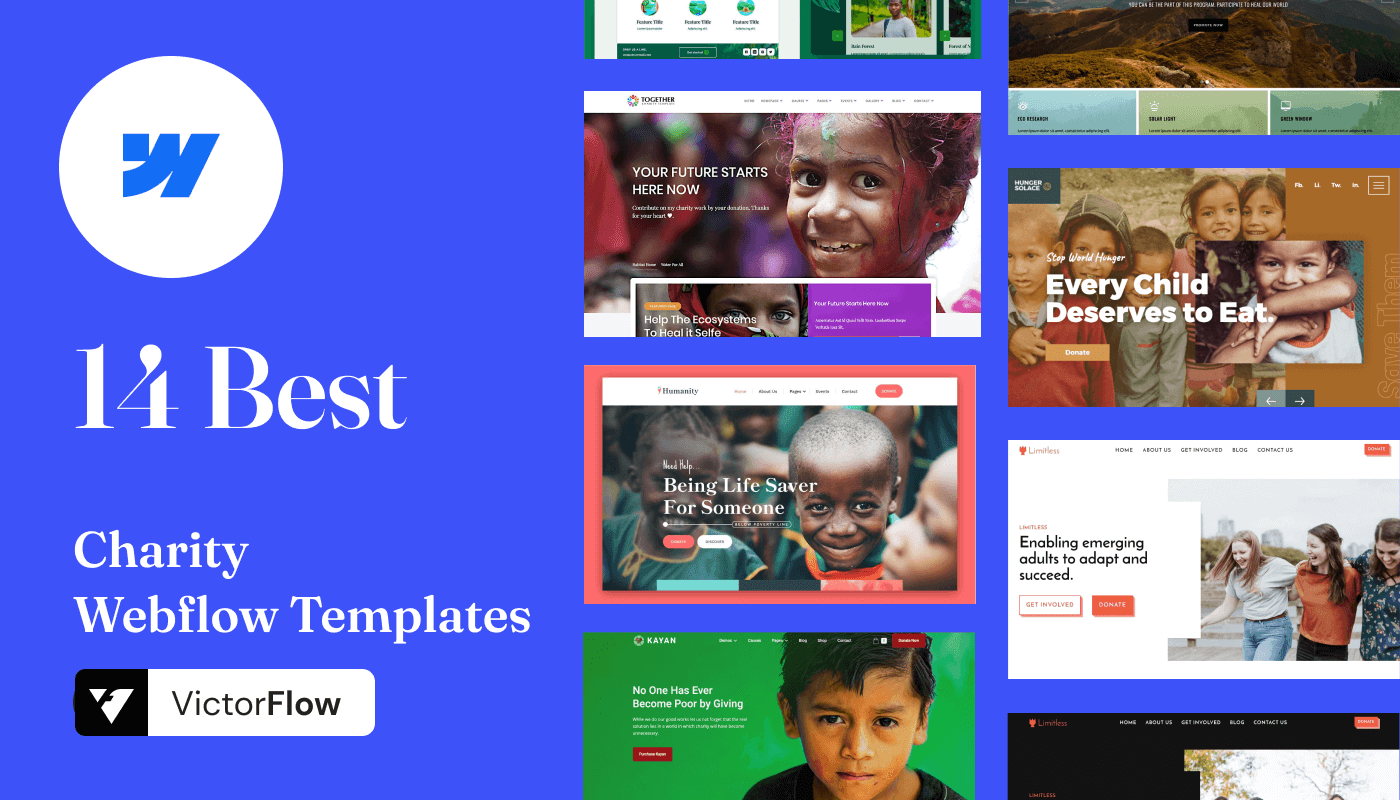 14 Best Charity Webflow Templates In 2024