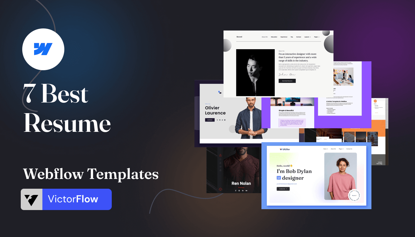 7 Best Resume Webflow Templates In 2024