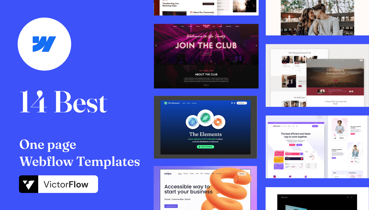14 Best One Page Webflow Templates In 2024