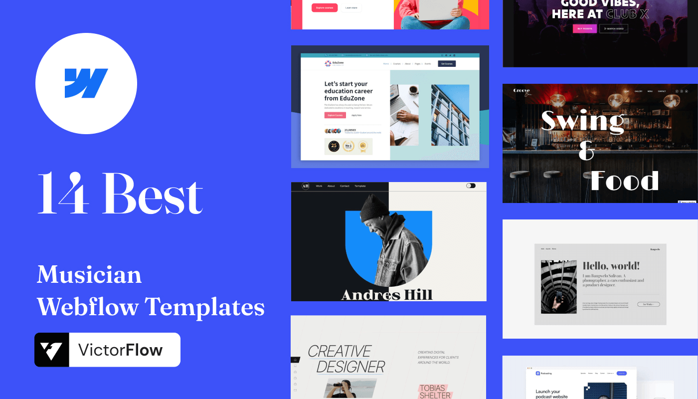 14 Best Musician Webflow Templates In 2024