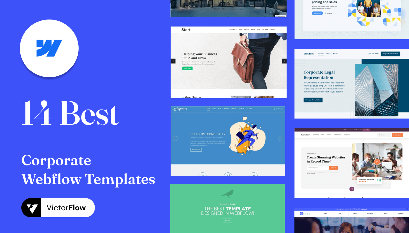 14 Best Corporate Webflow Templates In 2024