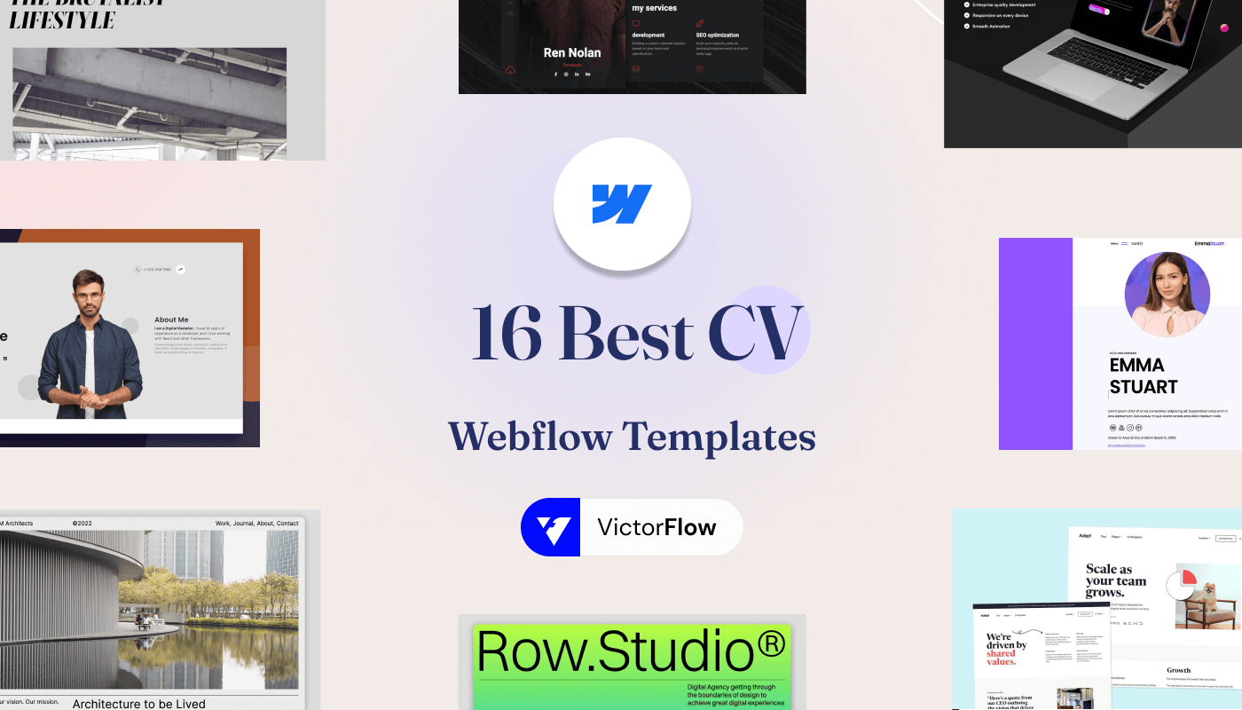 16 Best CV Webflow Templates In 2024