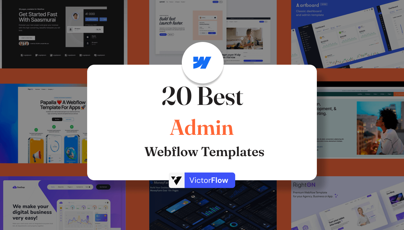 20 Best Admin Webflow Templates In 2024