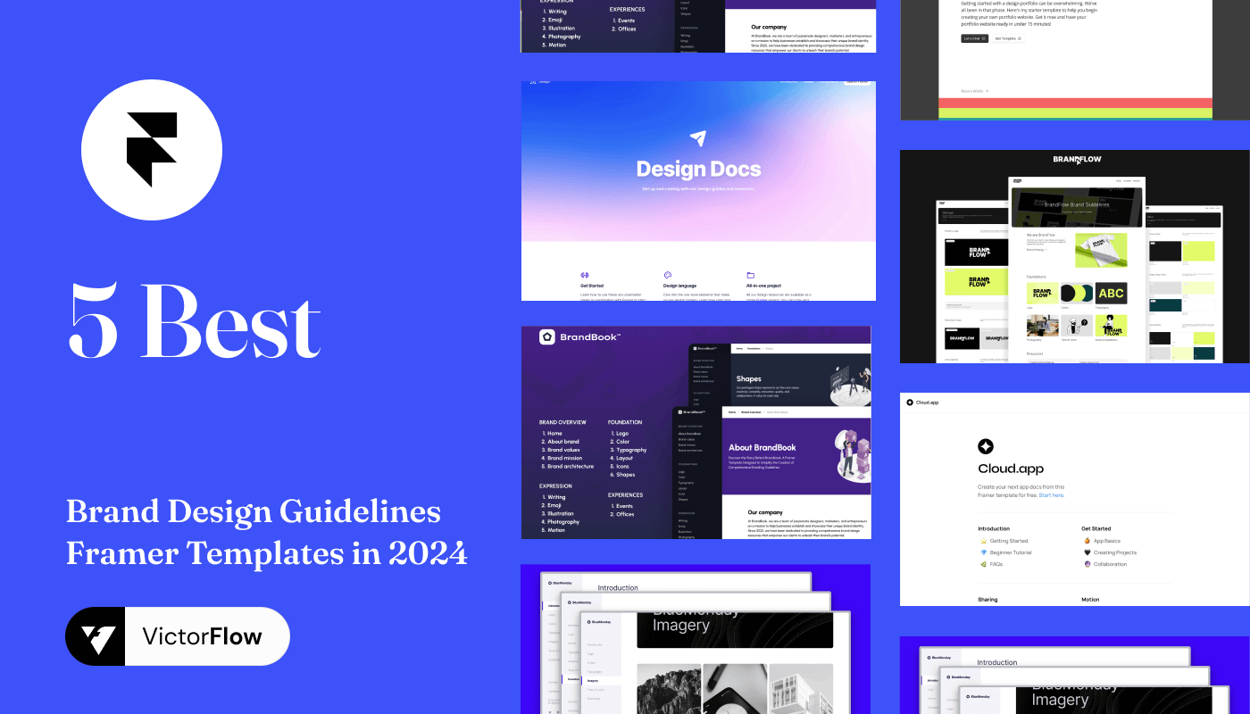 5 Best Brand Design Guidelines Framer Templates in 2024
