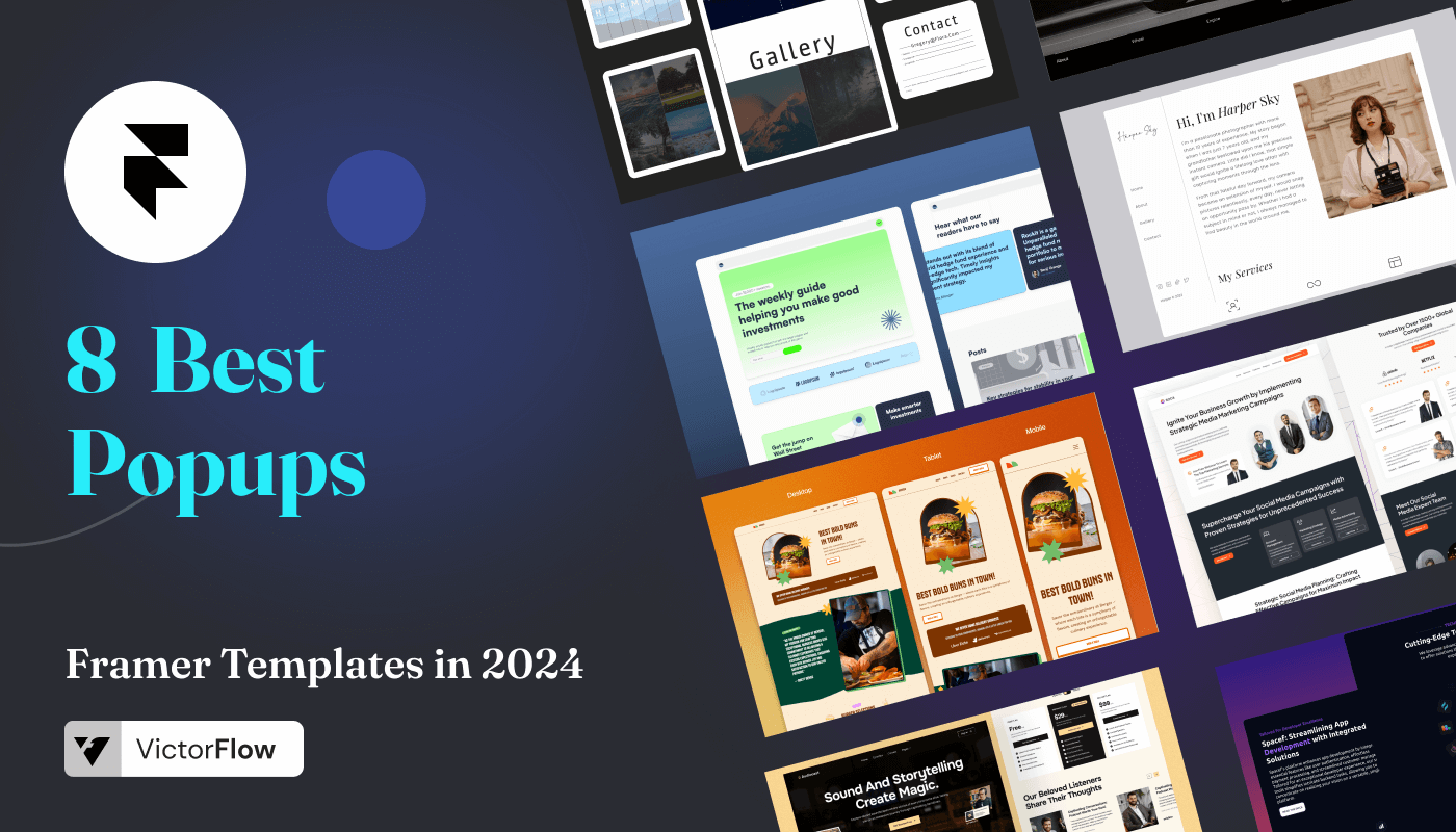 8 Best Popups Framer Templates in 2024