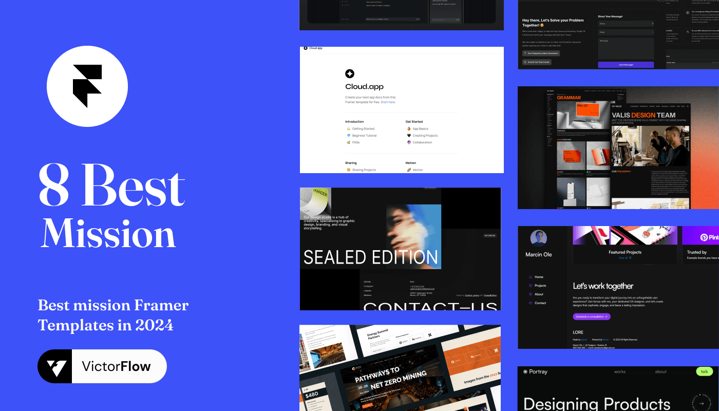 8 Best Mission Framer Website Templates in 2024