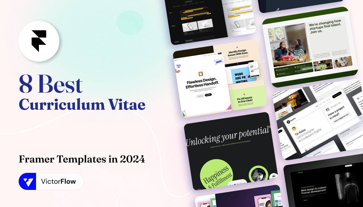 8 Best Curriculum Vitae Framer Templates in 2024