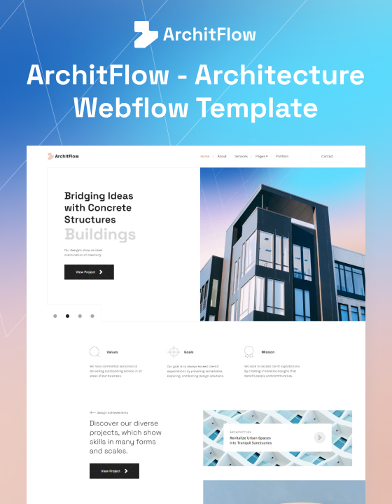 Best Architecture Webflow Template in 2024 - ArchitFlow | VictorFlow ...