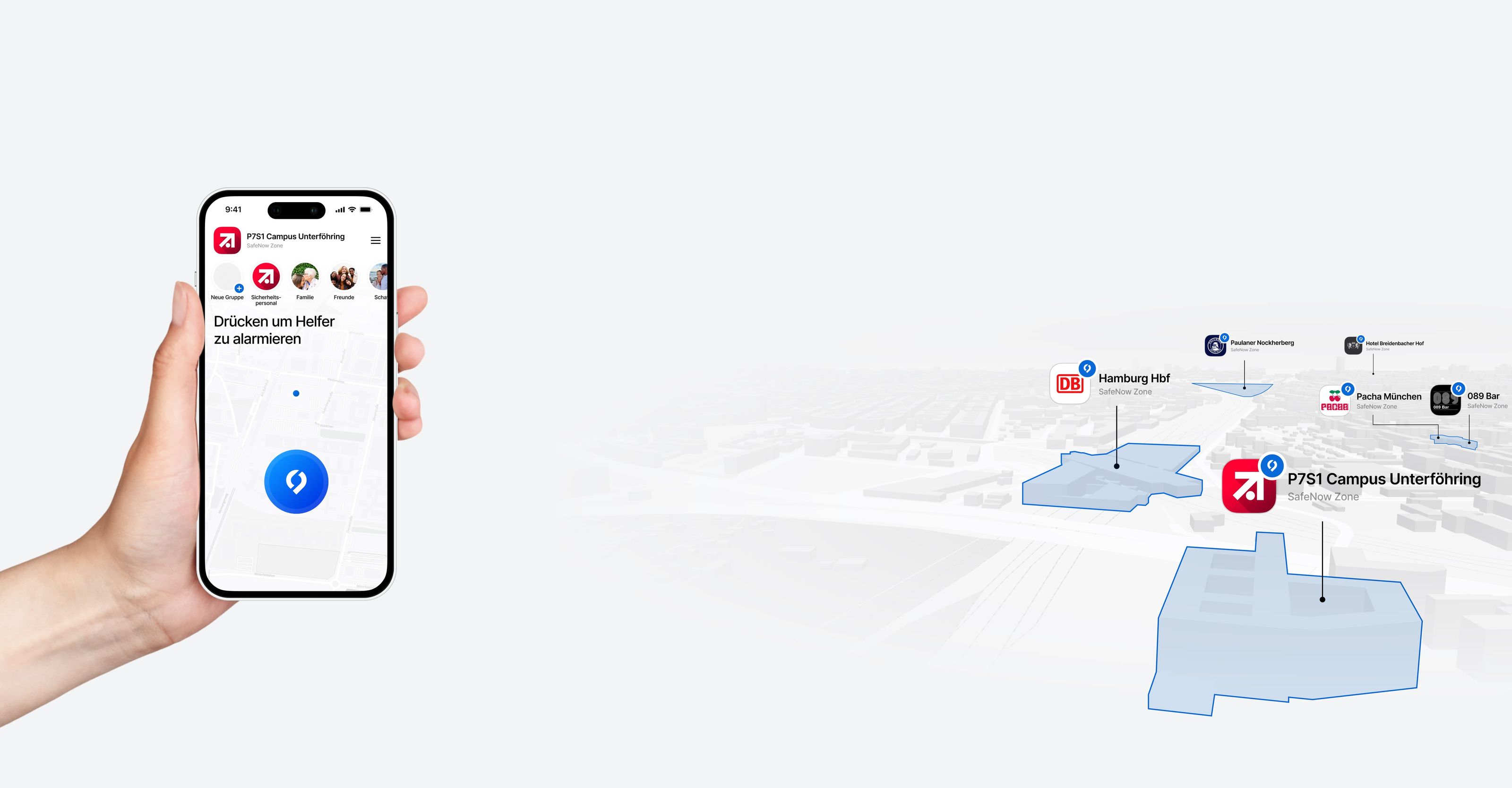 SafeNow - Hilfe holen auf Knopfdruck