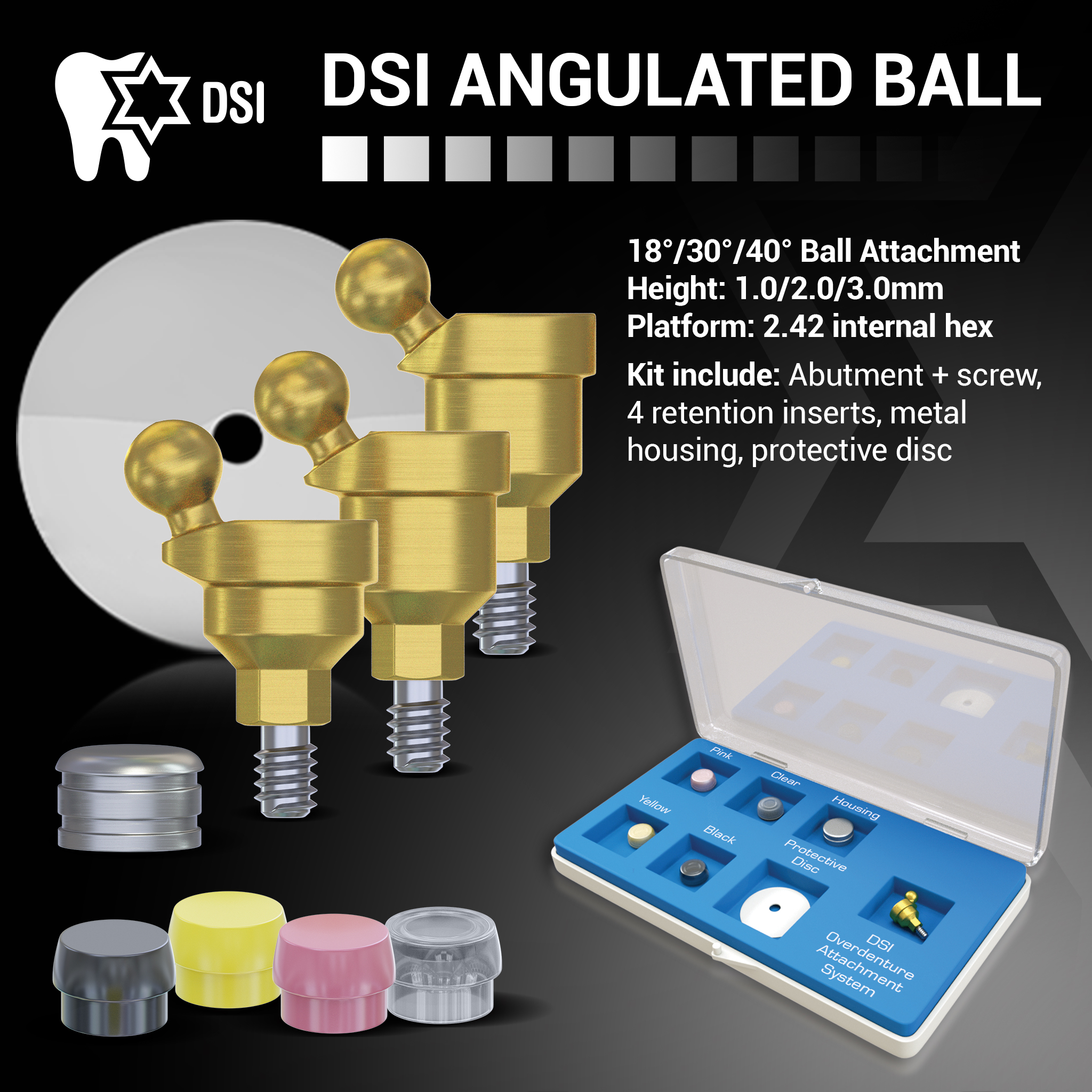 DSI Straight Ball Attachment | Discover Dental Products & Solutions