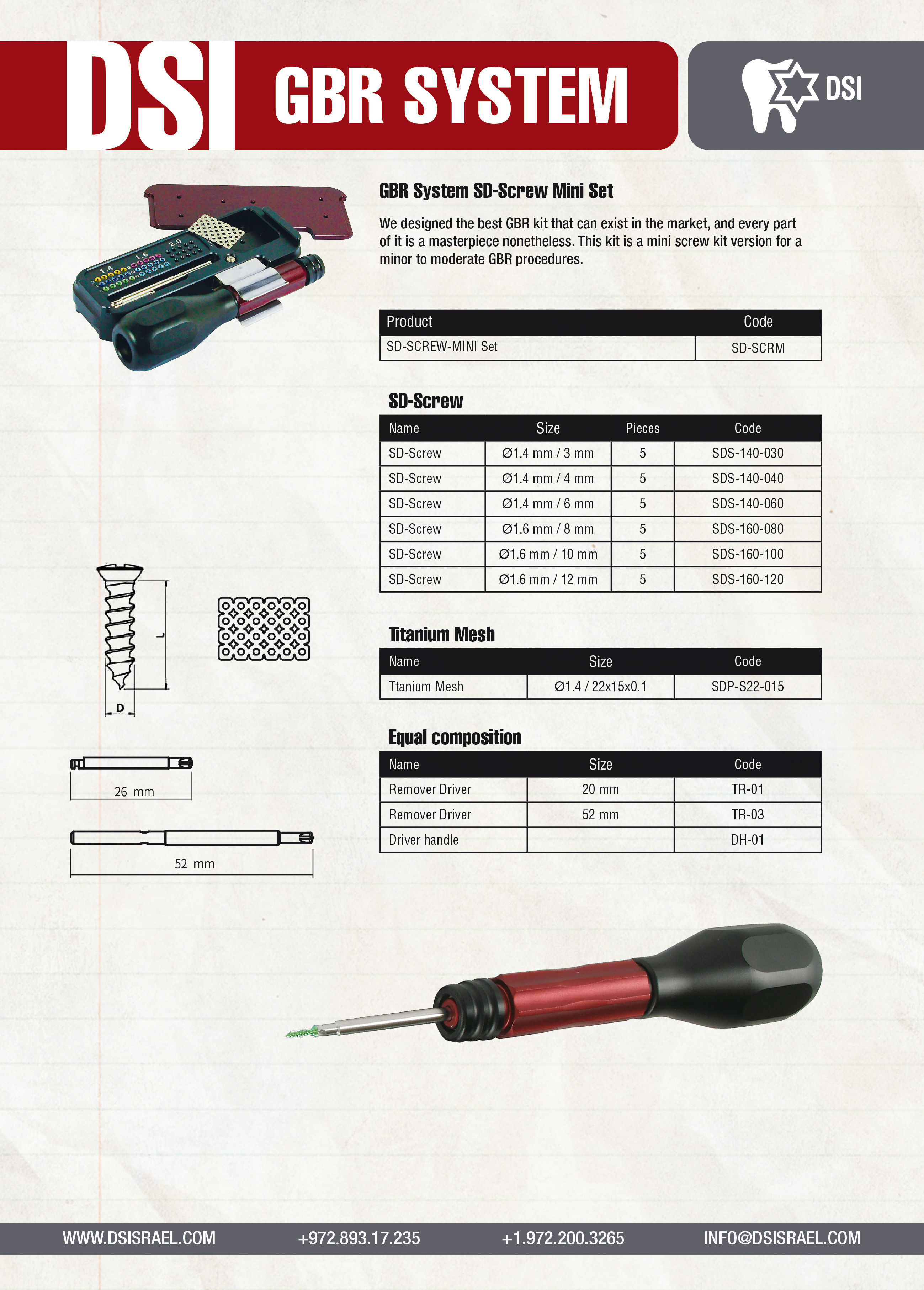 DSI Tenting Screws | Discover Dental Products & Solutions