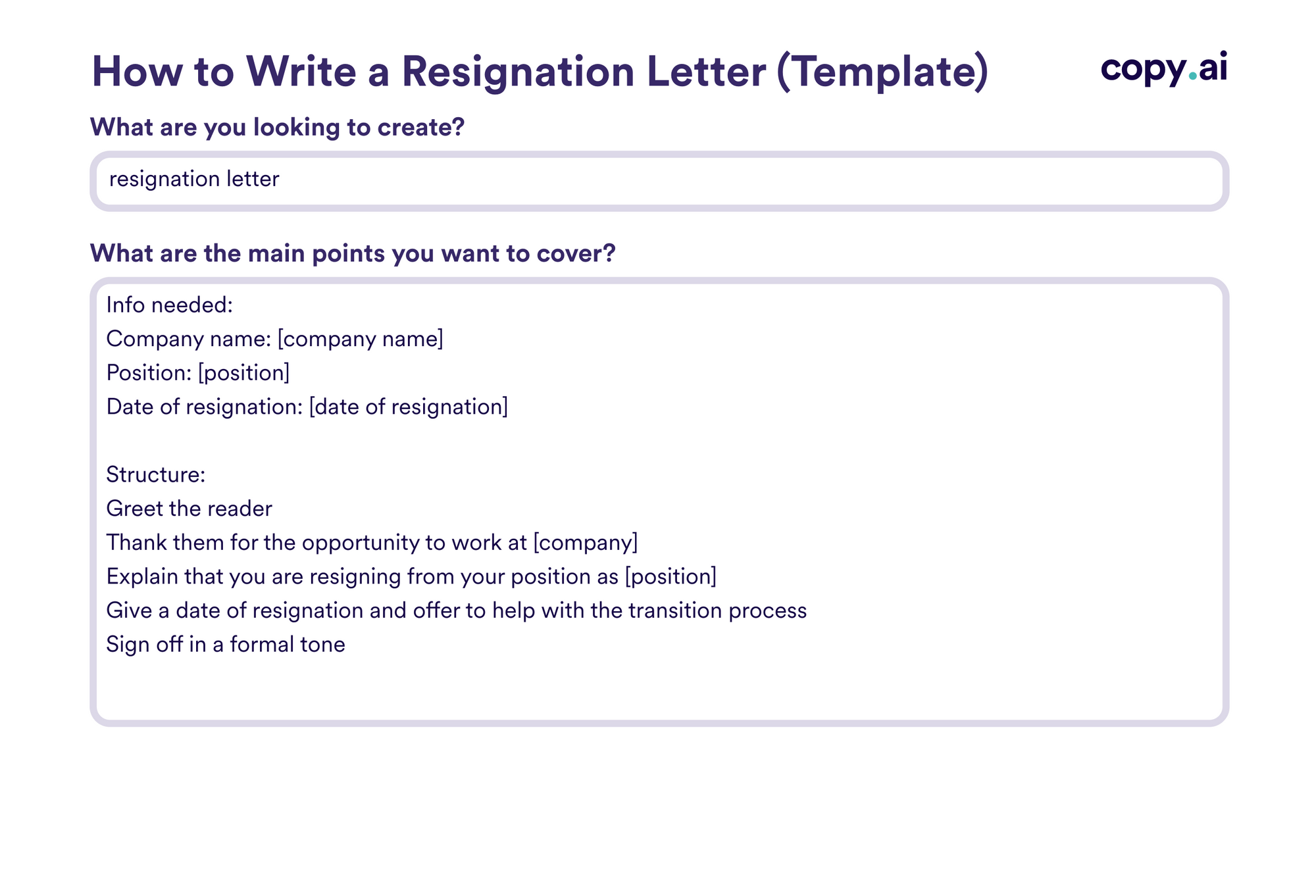 Resignation Letter Templates: How To Write & Examples