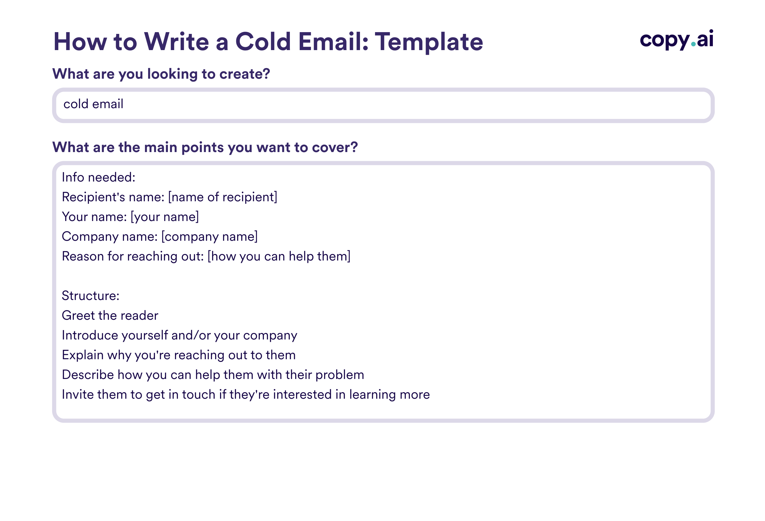 Cold Email Templates How To Write Examples