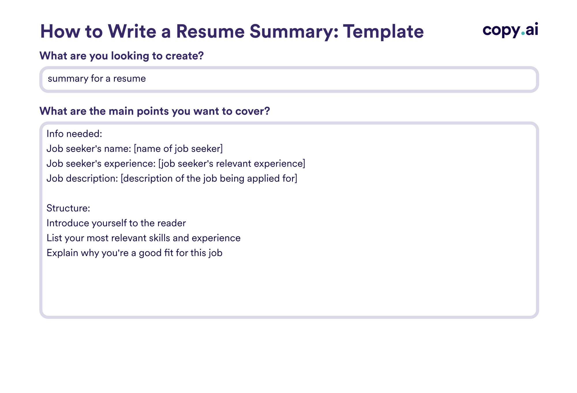Summary For A Resume Templates: How To Write & Examples
