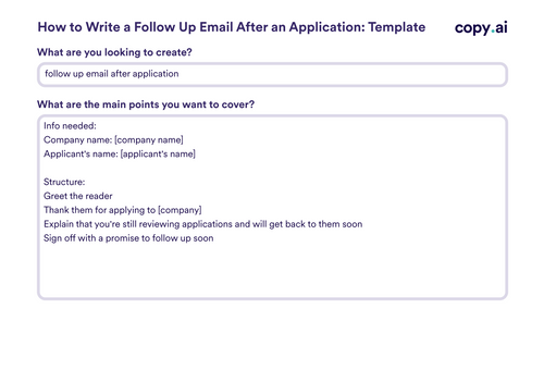 Follow Up Email After Application Templates: How To Write & Examples