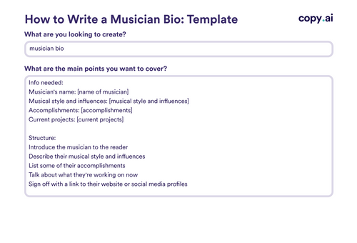 Musician Bio Templates: How To Write & Examples