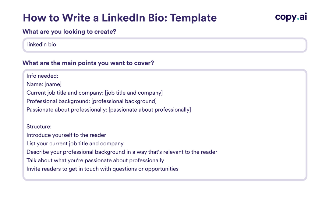 Linkedin Bio Templates: How To Write & Examples