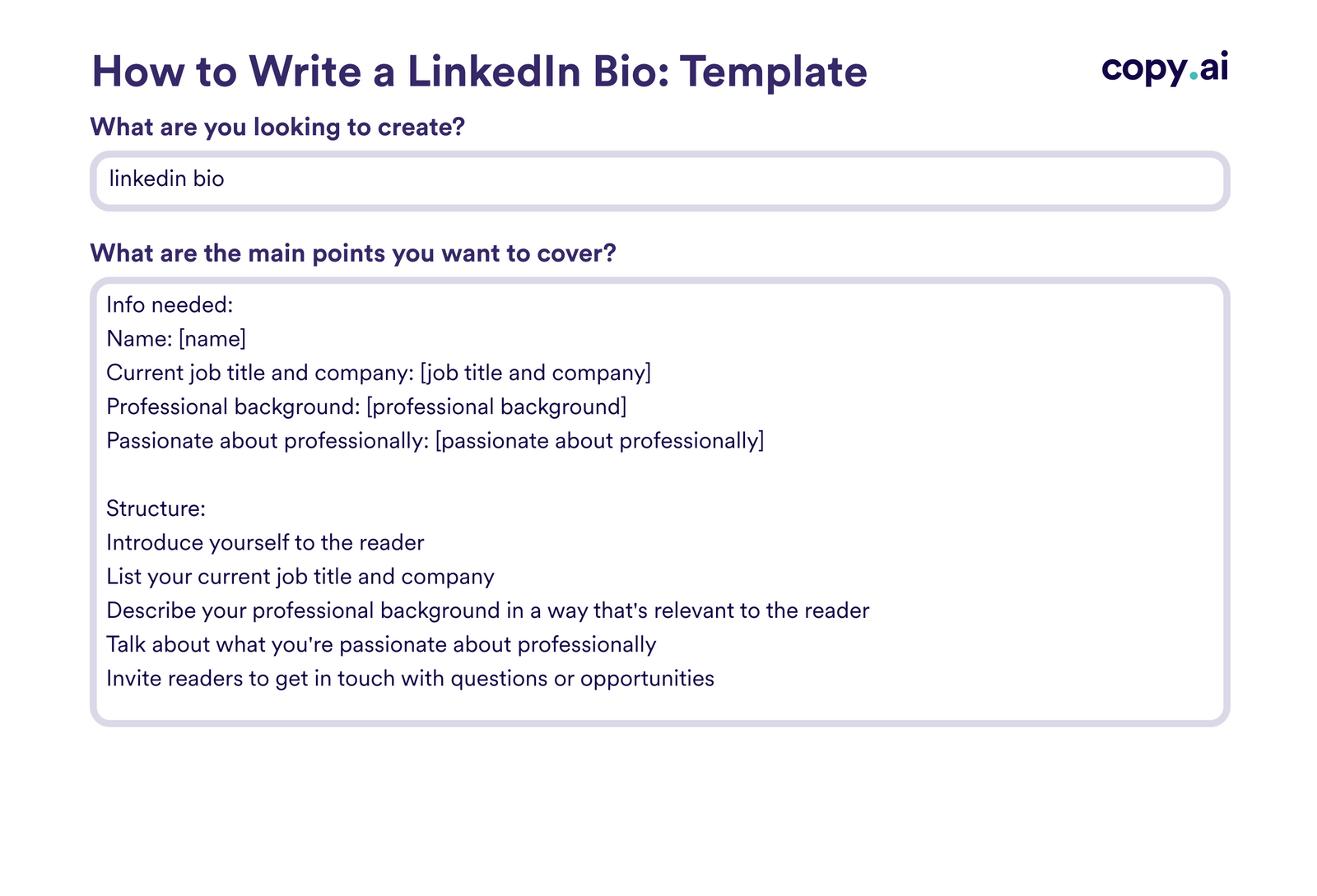 Linkedin Bio Templates: How To Write & Examples