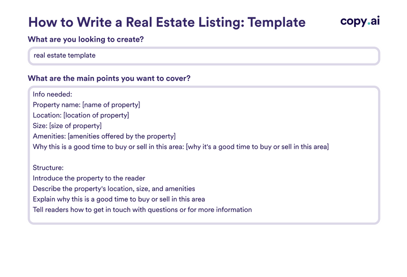 Real Estate Template Templates: How To Write & Examples
