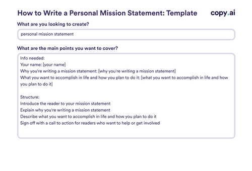 Personal Mission Statement Templates: How To Write & Examples