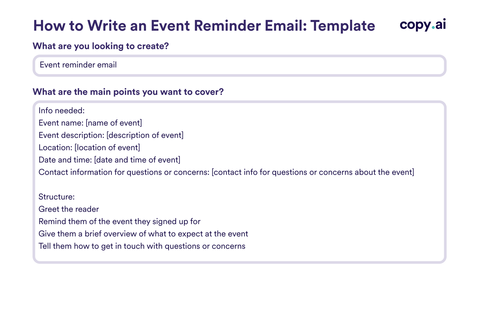 Event Reminder Email Templates How To Write Examples