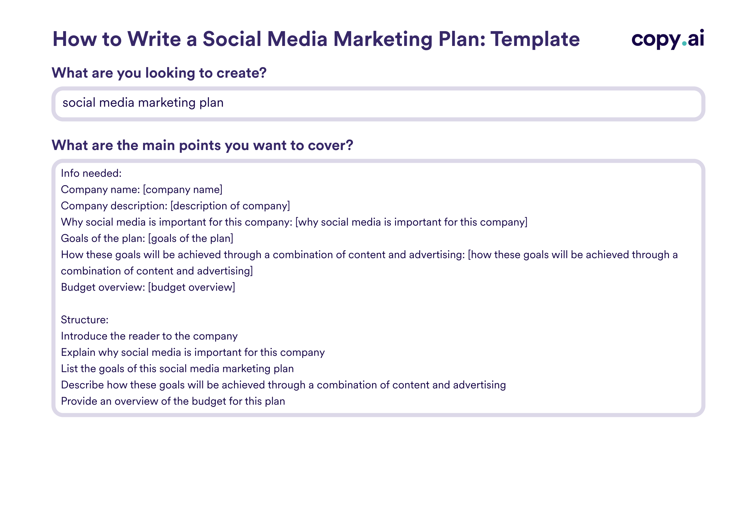 Social Media Marketing Plan Templates How To Write Examples